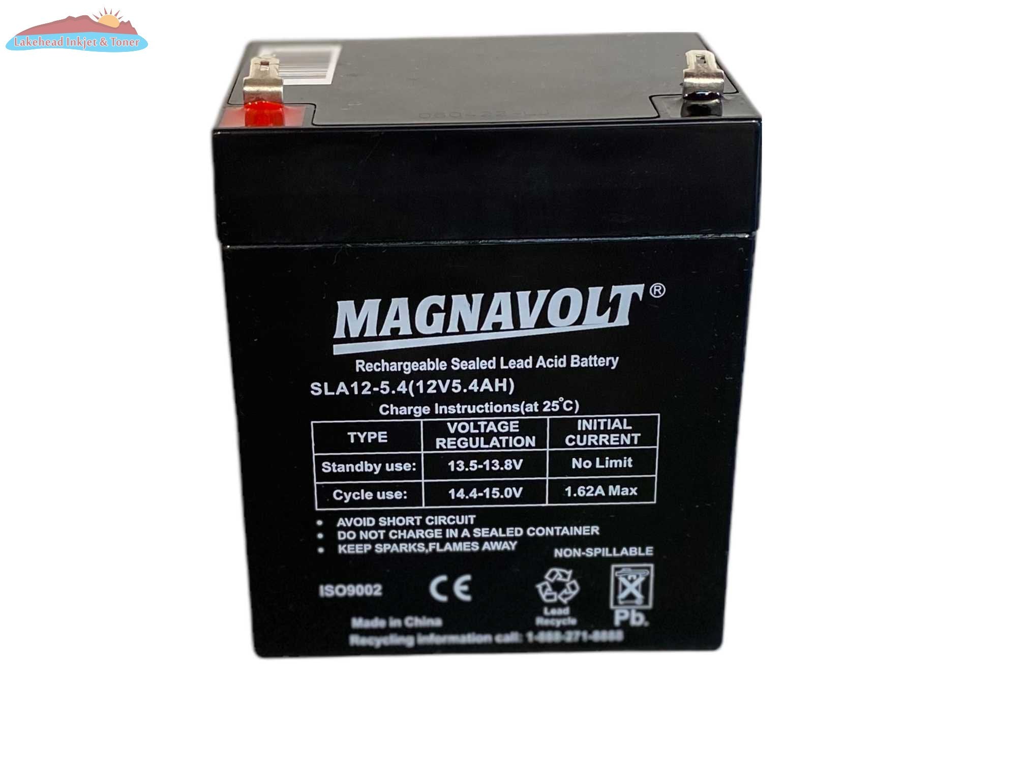 Magnavolt 12V/5.4AH Sealed Lead Acid Battery - Lakehead Inkjet & Toner ...